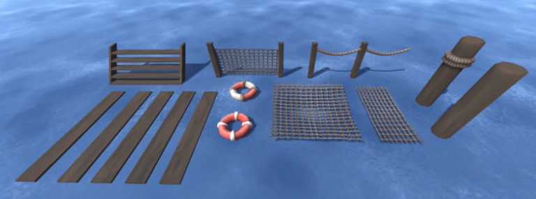 Hand Painted modular dock pier – Free Download – Unity Assets FREEDOM CLUB