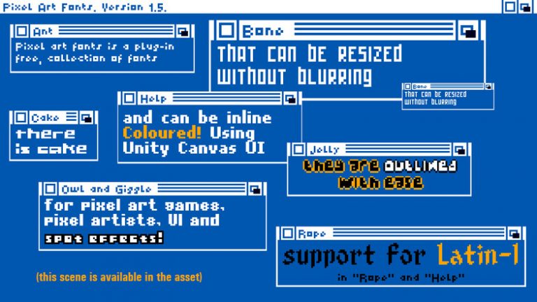 Pixel Art Fonts – Free Download – Unity Assets FREEDOM CLUB